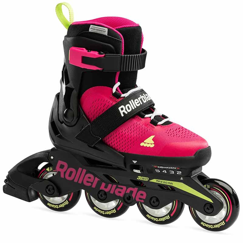 Rollerblade Microblade Pink Green Kids Skates | Inlinex